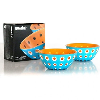 Guzzini Set 2 Tigelas Le Murrine Ø12Cm Azul Laranja